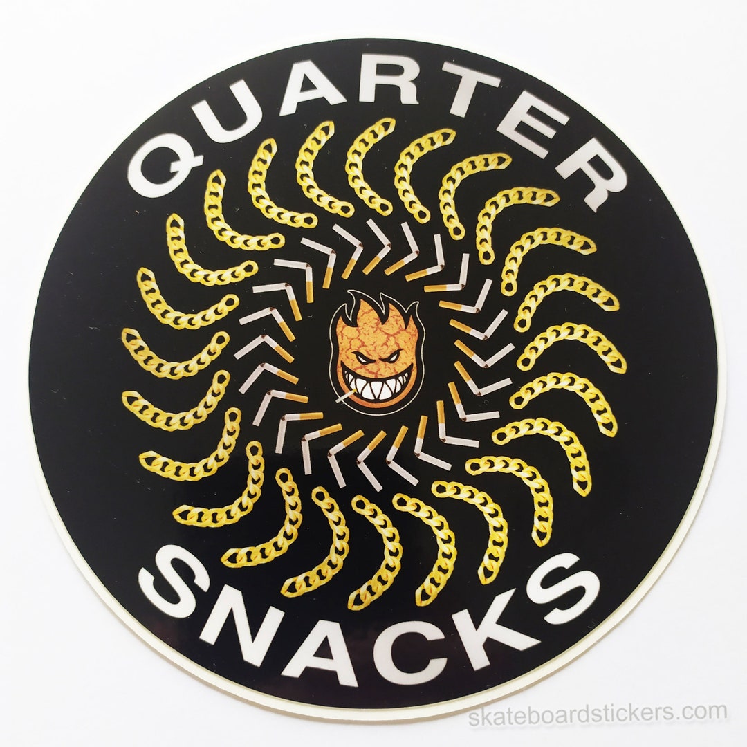 Spitfire Wheels X Quartersnacks - Snackman Skateboard Sticker ...