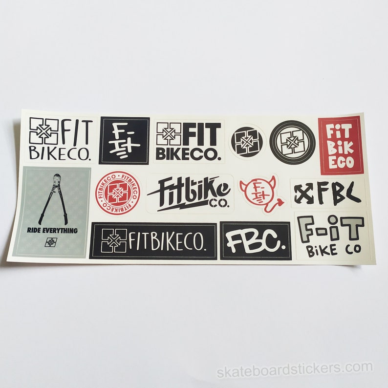 Fit Bike Co. BMX Sticker / Decal Sheet 2022 - 14 Stickers - OFFICIAL ...