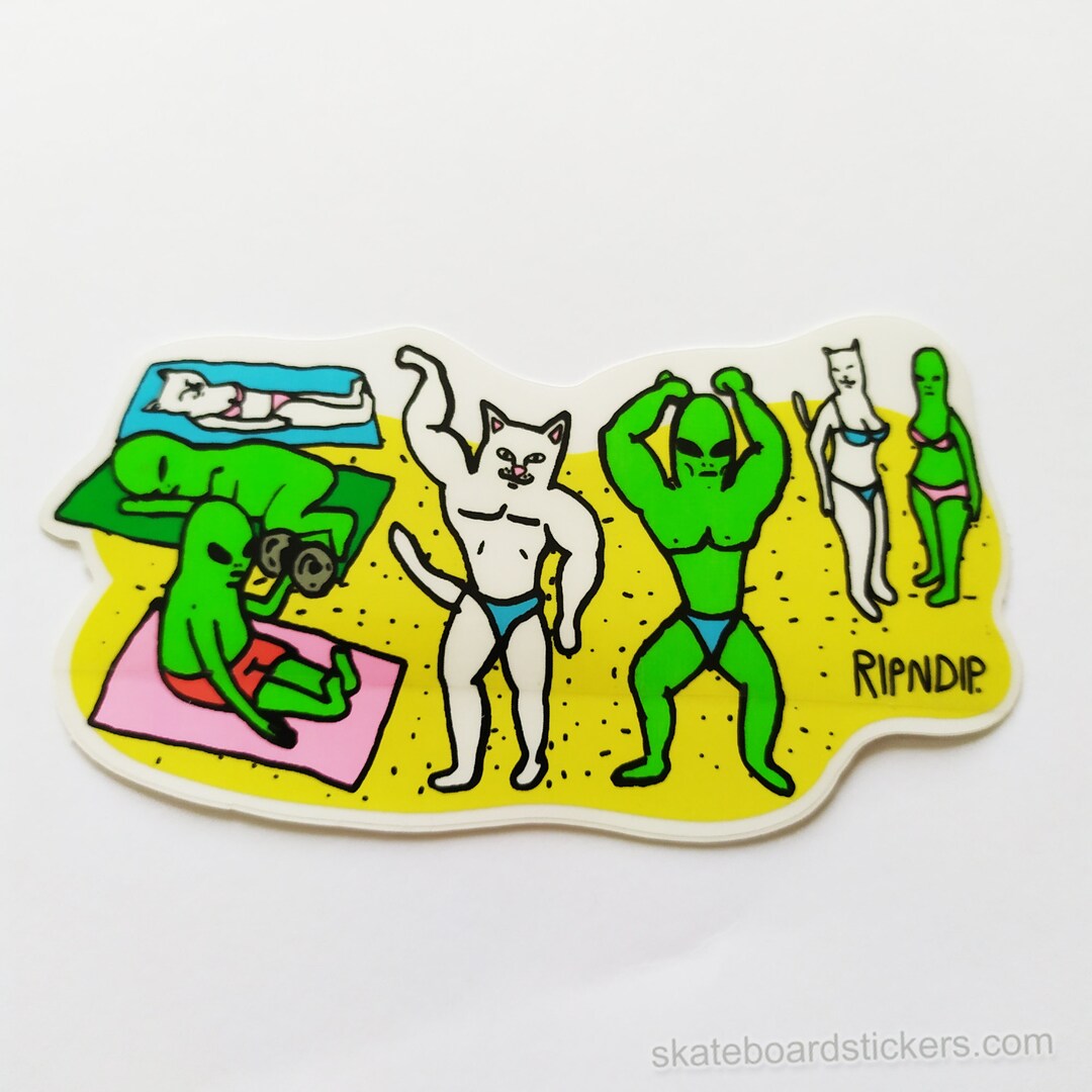RIPNDIP Skateboard Sticker "muscle Beach" - Official Rip N Dip - Etsy