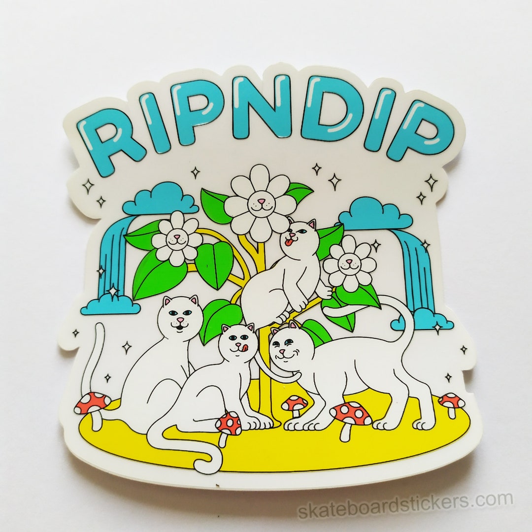 RIPNDIP Skateboard Sticker "nermal Flowers" - Official Rip N Dip - Etsy