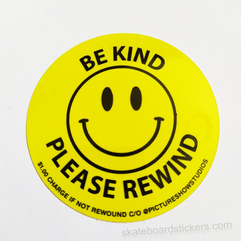 Picture Show Be Kind Please Rewind VHS Video Skateboard Sticker ...