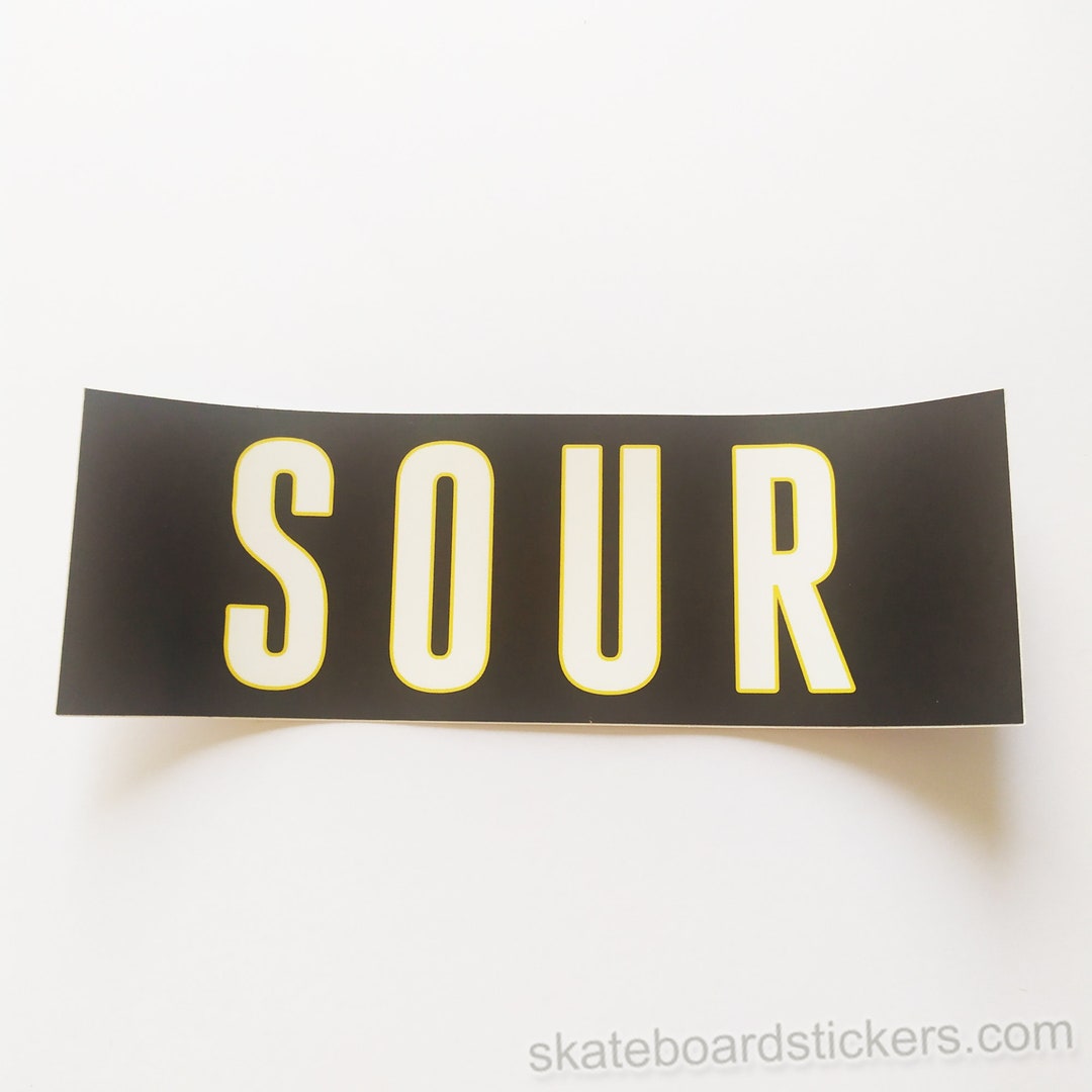 Sour Solution Skateboard Sticker - Gold Outline - Etsy