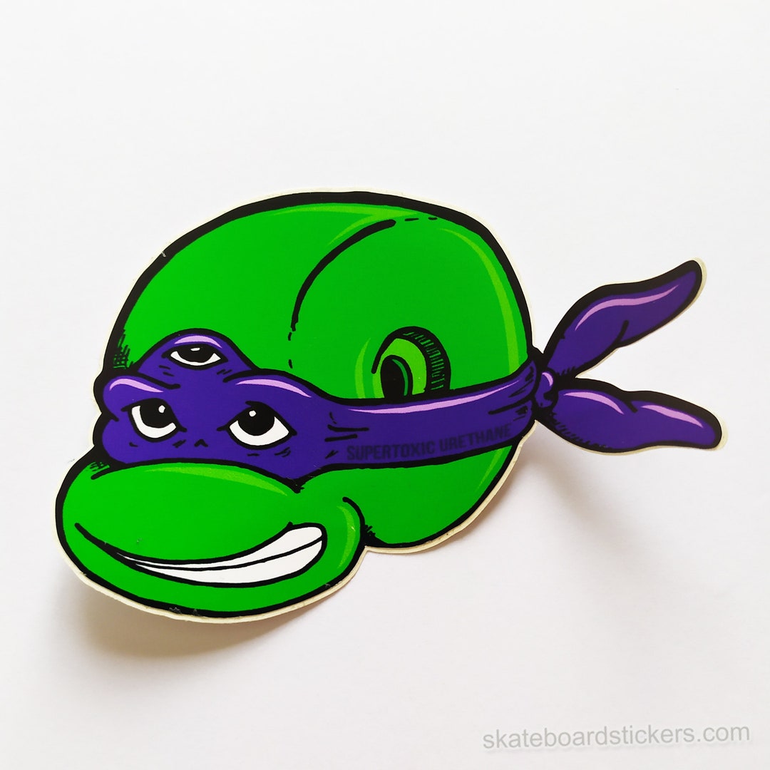 Super Toxic Urethane - Ninja Turtles Skateboard Sticker Purple ...