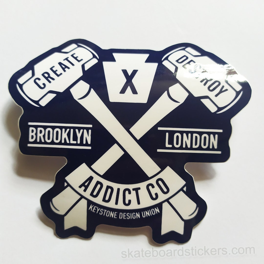 Addict Skateboard Sticker - Create X Destroy - OFFICIAL ADDICT STICKER ...