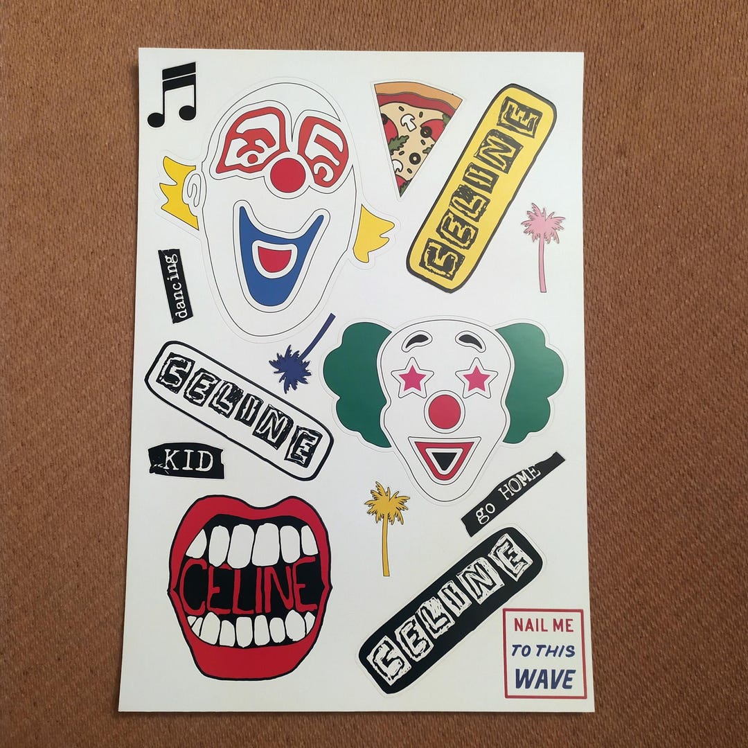 Official CELINE French Fashion Brand Sticker Sheet. Haute Couture ...