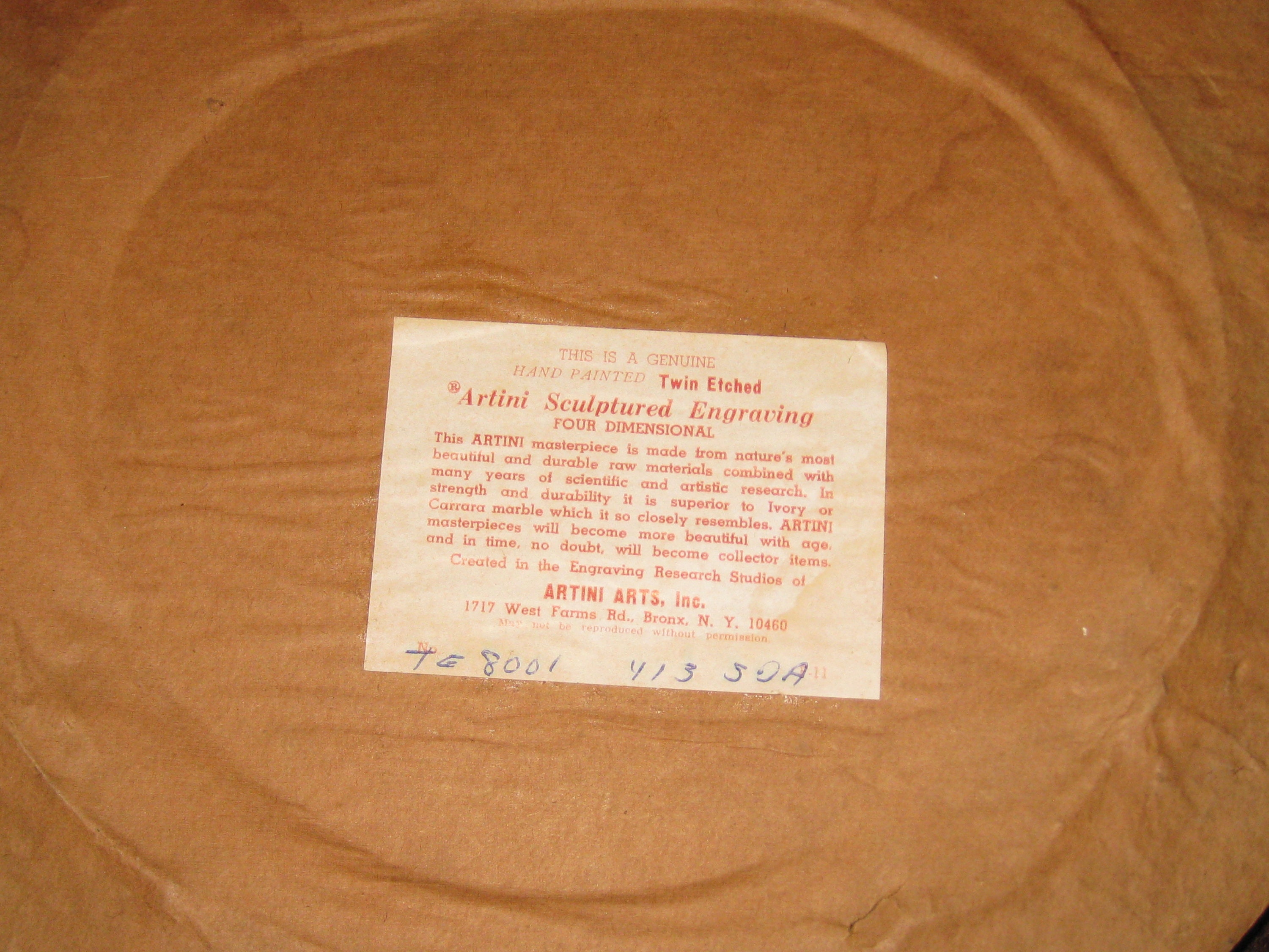 ARTINI SCULPTURED ENGRAVING Hand Painted Twin Etched Four | Etsy