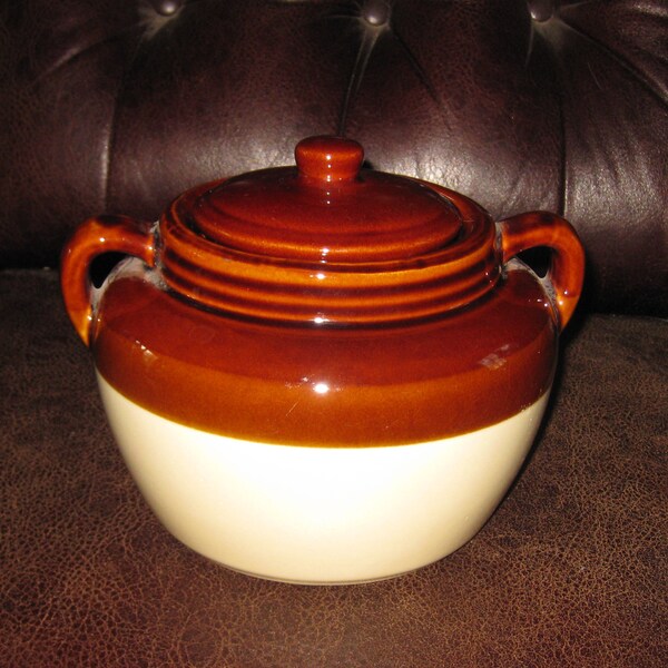 Stoneware Bean Pot - Etsy