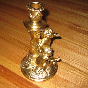 SPODE COPELAND'S CHINA England Cherub Lamp Base 9 1/4" High Goldtone ...