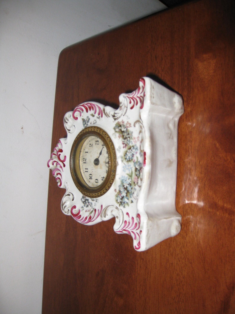 SMALL PORCELAIN CLOCK Victorian Clock Gilbert Clock Co. 1900 - Etsy