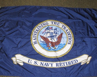 Retired Navy Flag - Etsy
