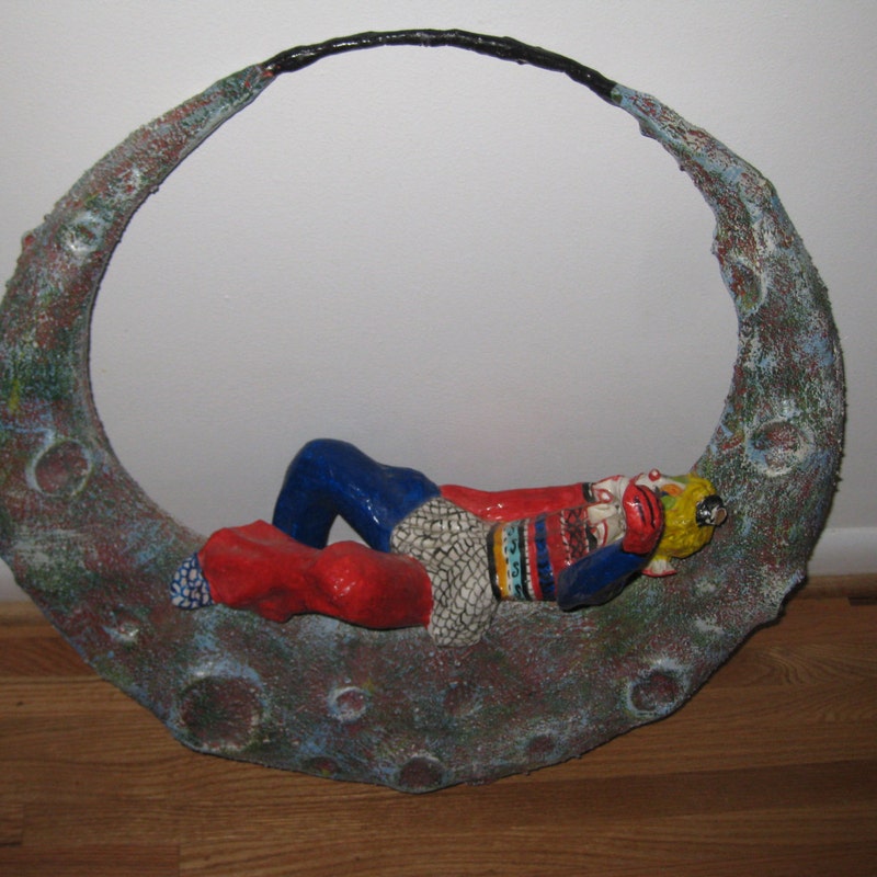 Paper Mache Moon - Etsy