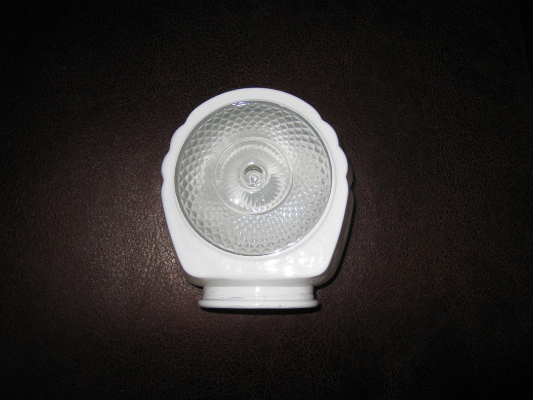 ART DECO WALL Sconce Glass Light Cover Clear Design Button Diamond ...