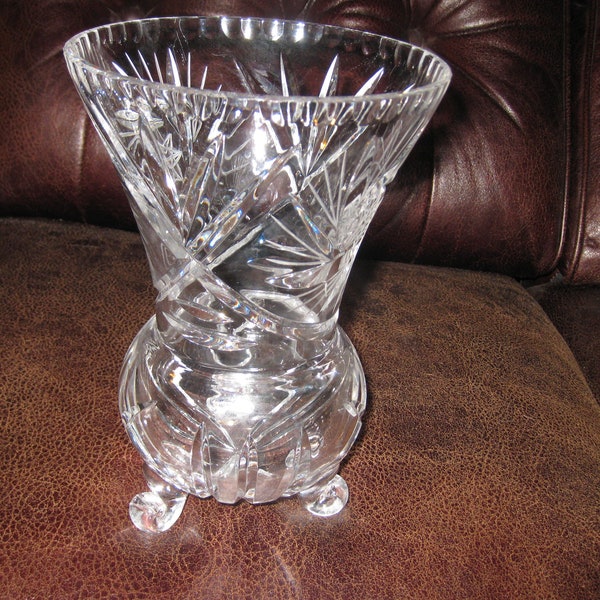 Footed Glass Vase - Etsy