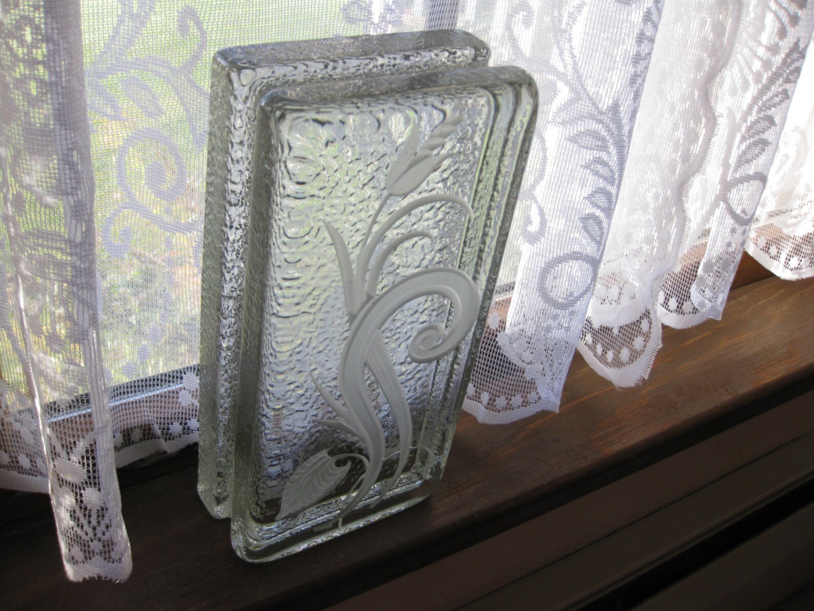 ETCHED GLASS BLOCK 10 X 5 X 2 1/2 Thick - Etsy
