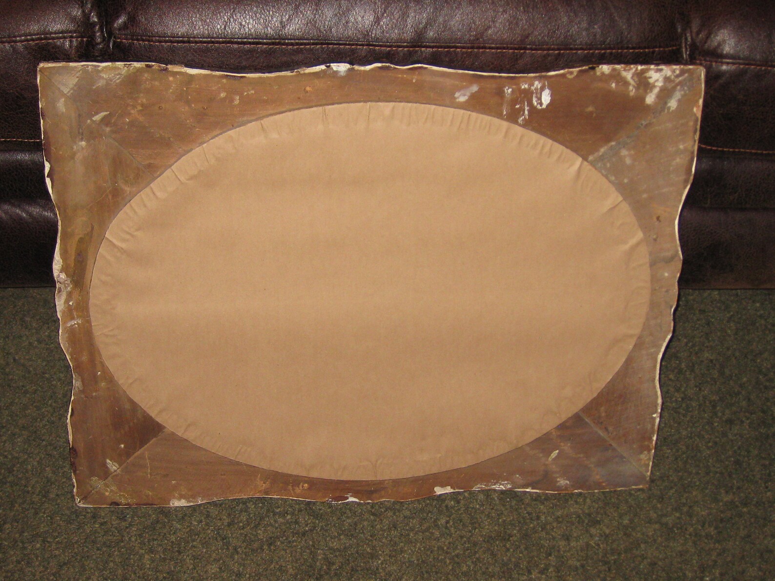 ANTIQUE ORNATE PORTRAIT Picture Frame Oval Opening 19 x | Etsy