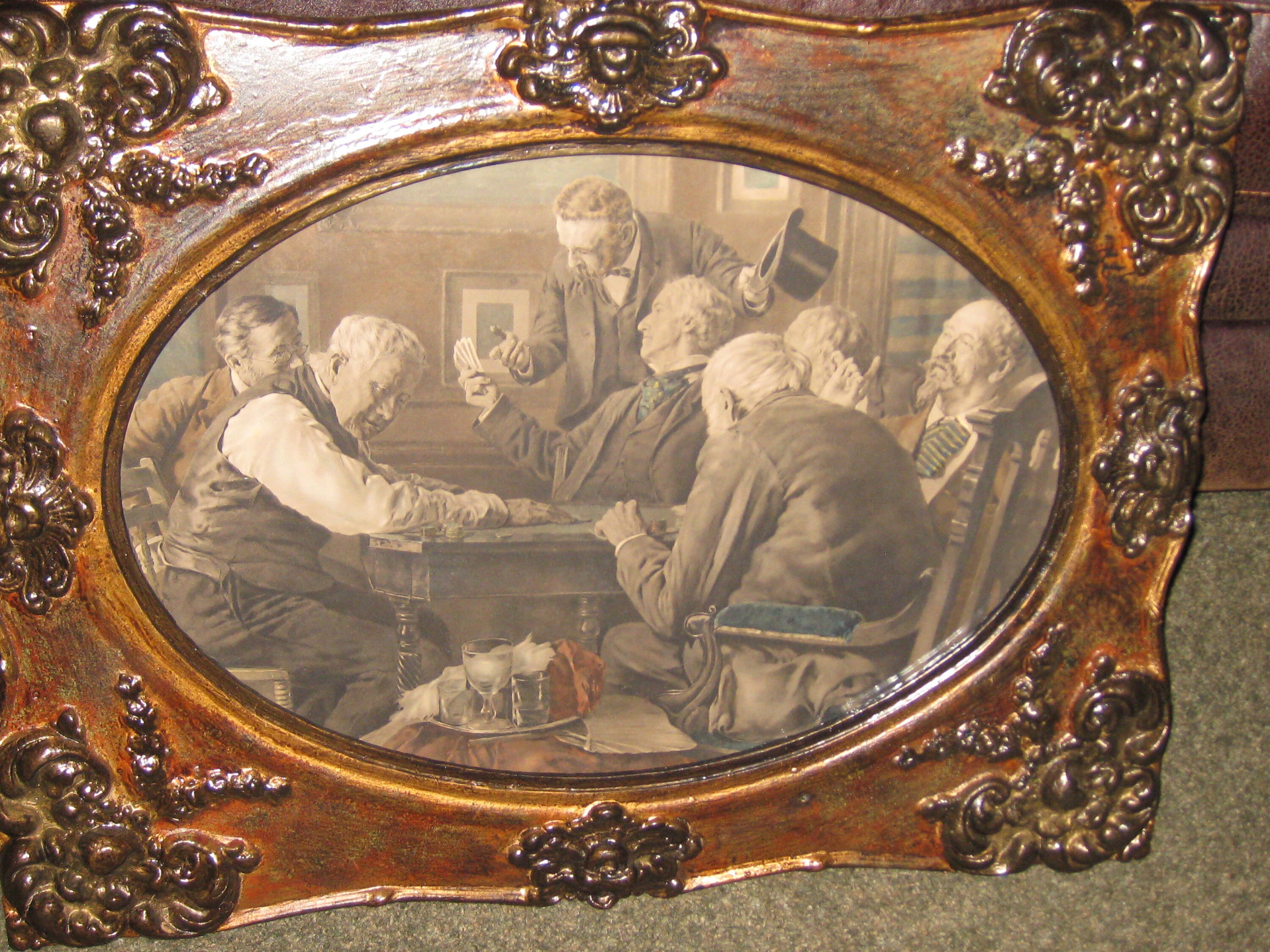ANTIQUE ORNATE PORTRAIT Picture Frame Oval Opening 19 X - Etsy UK