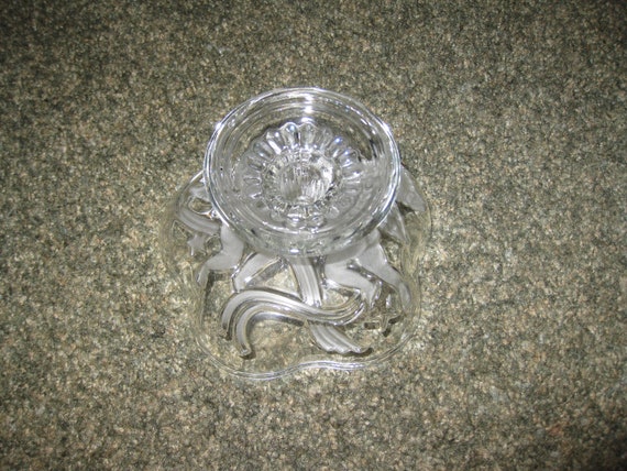 SMALL GLASS COMPOTE Footed Cherub Dish 3 1/2" High 5 … - Gem