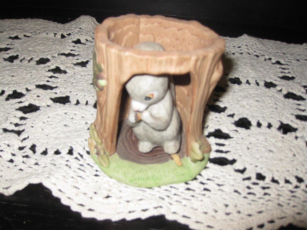 WOODLAND SURPRISES SQUIRREL 1984 Franklin Porcelain Hand Painted ...