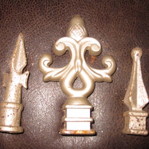 CAST IRON FINIALS Five Pieces Various Shapes Fence Toppers Display ...