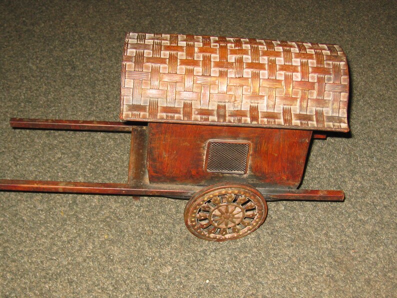 METAL RICKSHAW Pull Cart 18 Long 6 1/2 Wide 10 - Etsy