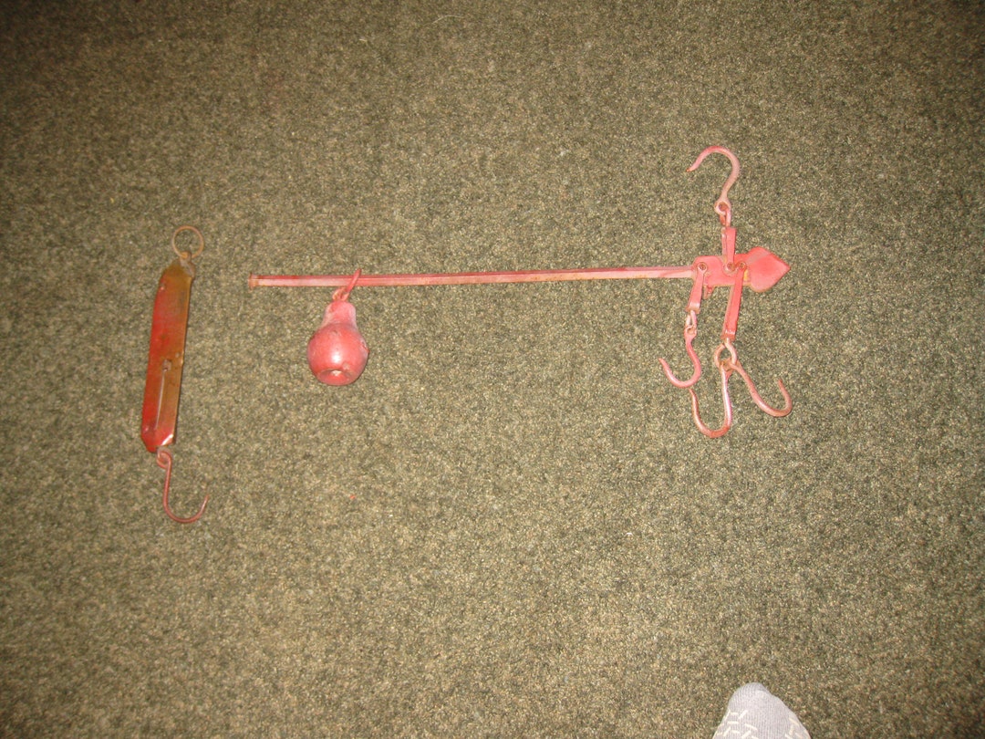 CAST IRON BALANCE Beam Bar Scale Farm Store Barn 21 3/4" Long Numbers ...