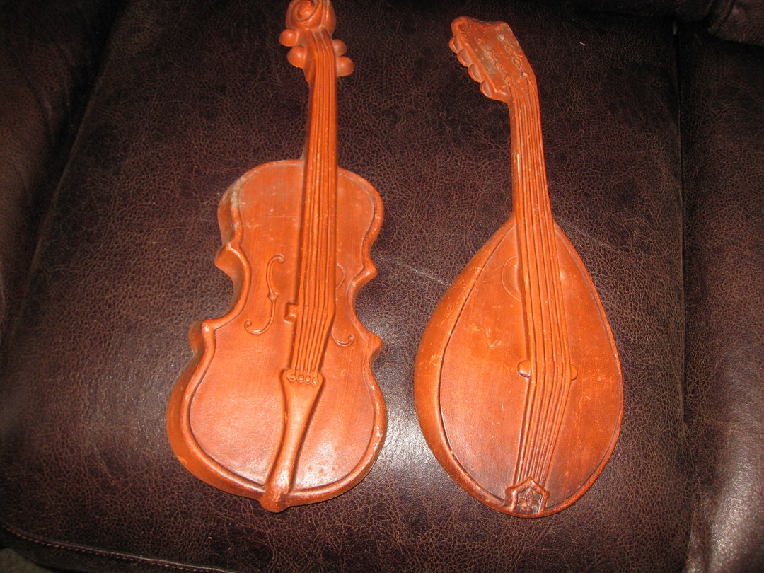 CAST ALUMINUM Violin and Mandolin Made by Royal Mid Century Wall Decor ...