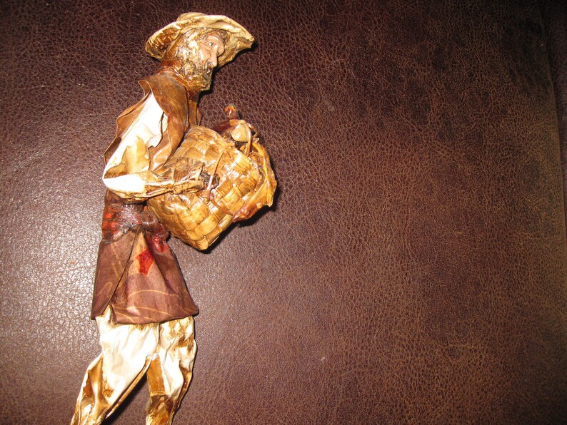 MEXICAN FOLK ART Paper Mache Man Holding Basket of Peppers - Etsy