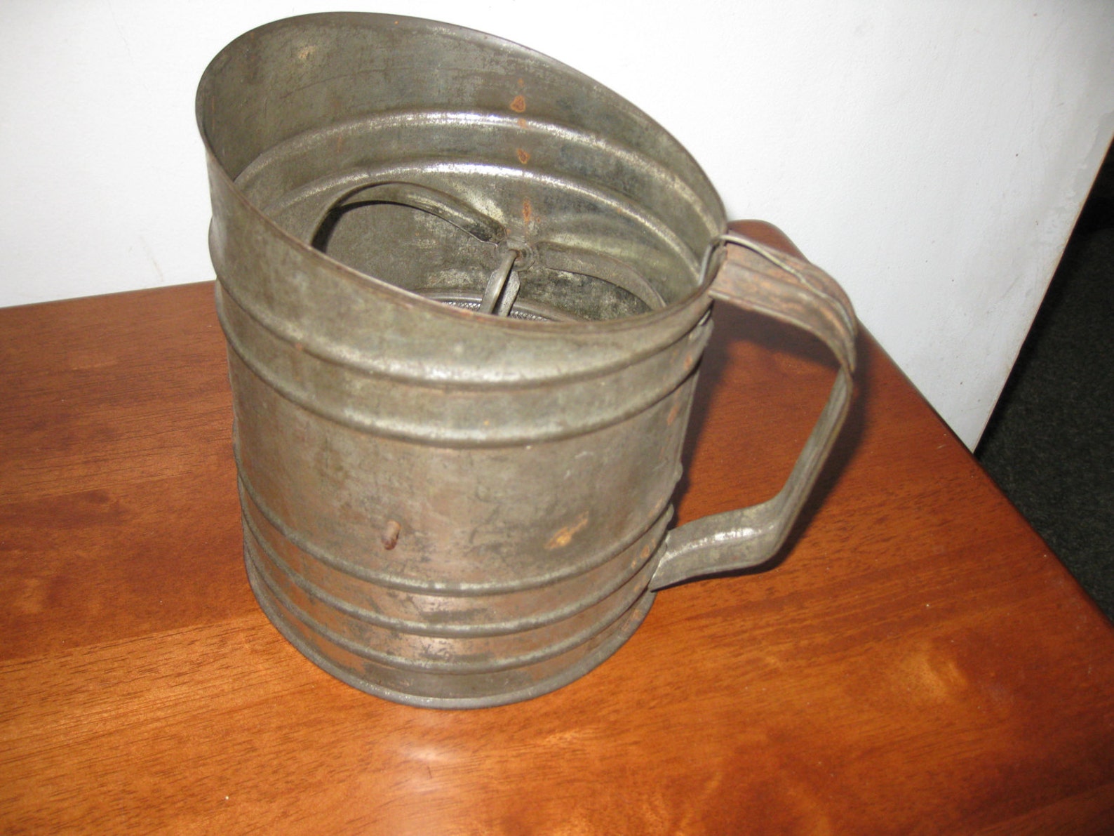 FLOUR SIFTER acme Large Antique Metal Sifter - Etsy