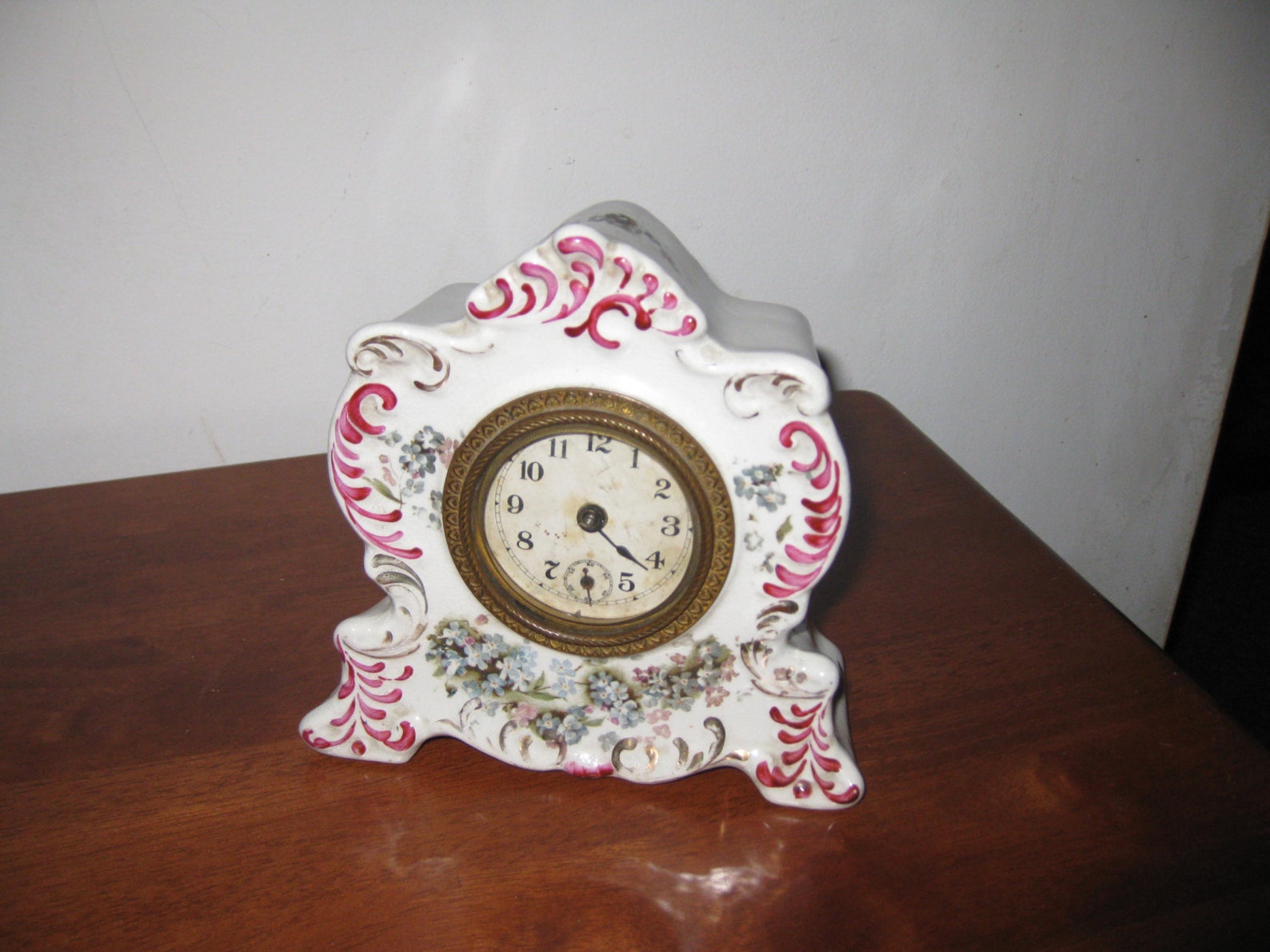 SMALL PORCELAIN CLOCK Victorian Clock Gilbert Clock Co. 1900 - Etsy