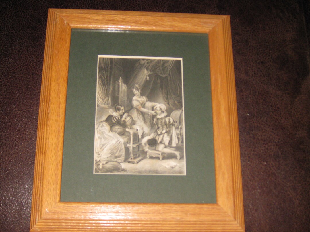 THE TABLEAU Antique Engraving Edwardian From 1800s Book Black And White ...