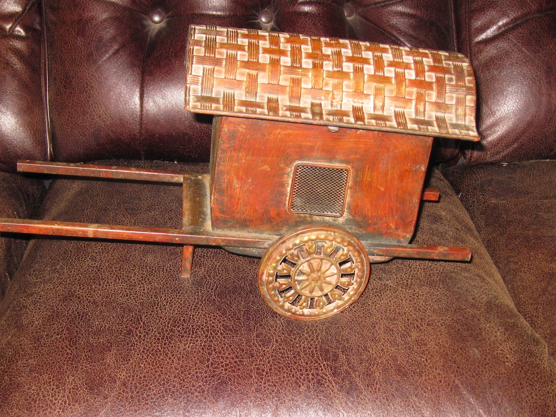 METAL RICKSHAW Pull Cart 18 Long 6 1/2 Wide 10 - Etsy