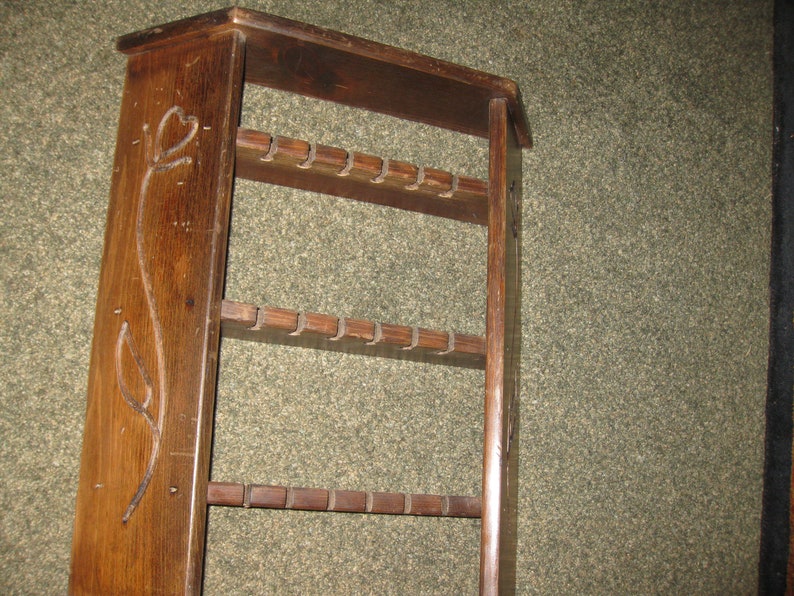 WOODEN SPOON PLATE Rack Large Wall Rack Holds 18 Spoons With | Etsy