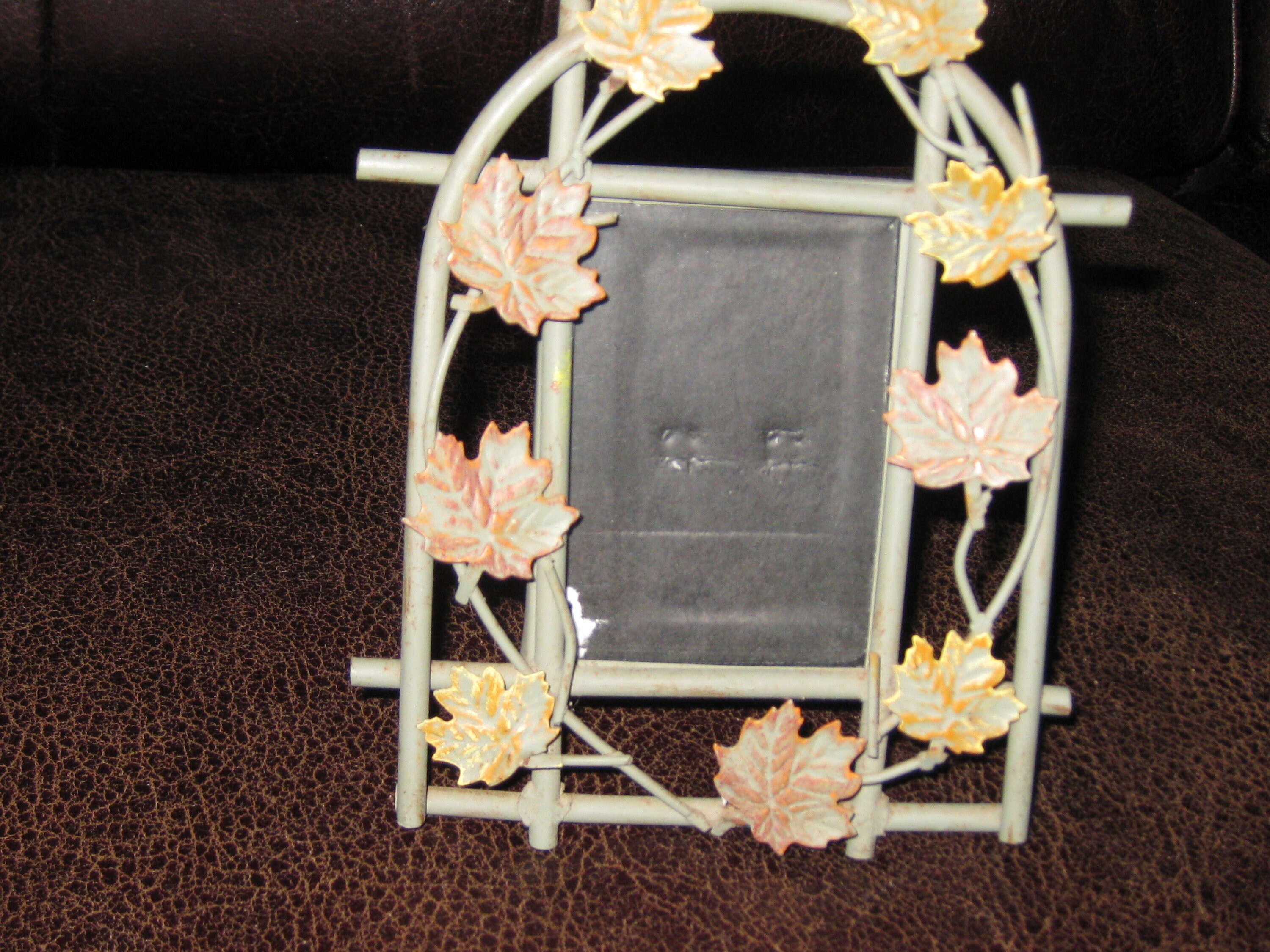 MAPLE LEAF METAL Standing Picture Frame Small Frame Holds 3 | Etsy