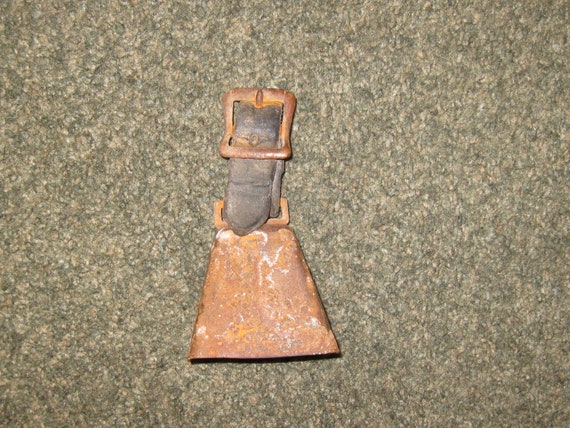VINTAGE METAL COW Bell Animal Farm Bell Triangle Shaped With - Etsy