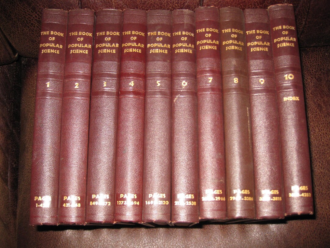 THE BOOK OF Popular Science Hardcover 10 Volume Set Published by the ...