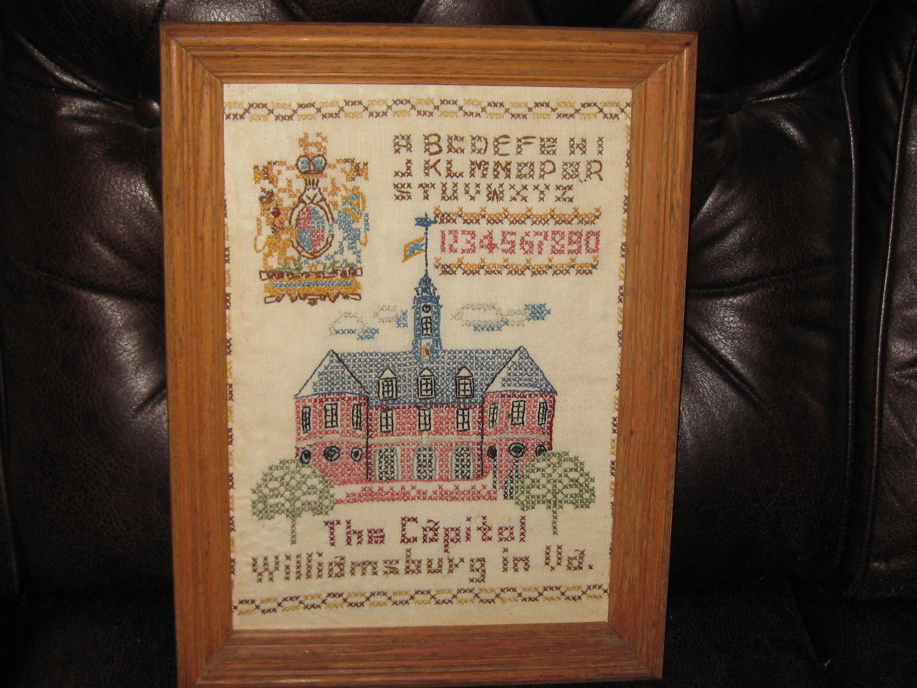 Cross Stitch Vintage Cross Stitch Sampler Letters& Numbers Fiber Arts ...