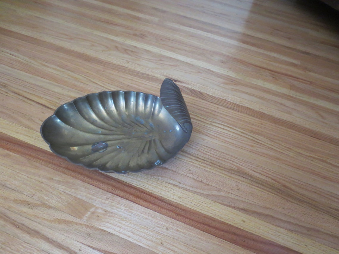 LARGE BRASS SHELL Very Heavy Made in India wildwood | Etsy