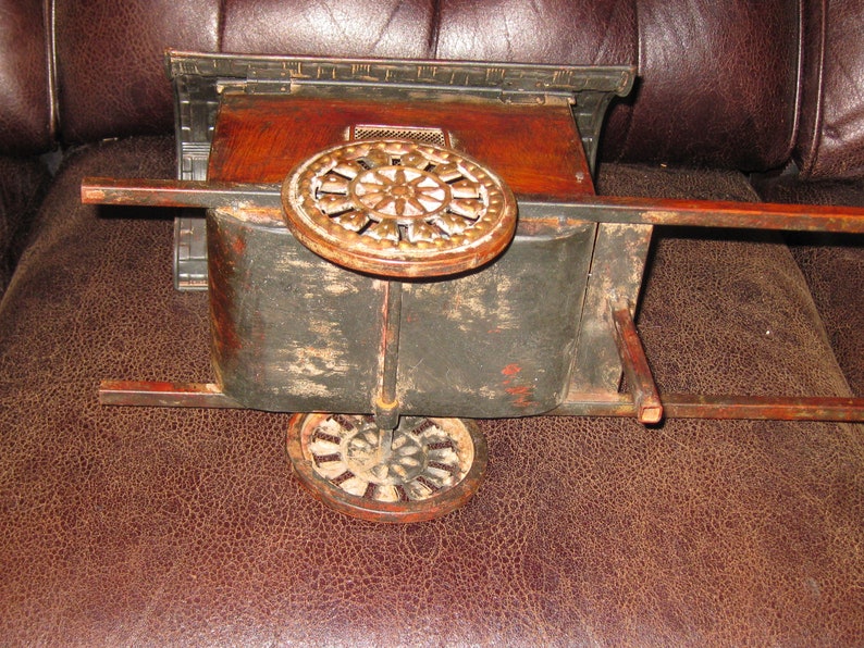 METAL RICKSHAW Pull Cart 18 Long 6 1/2 Wide 10 - Etsy