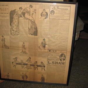 December 9, 1900 the Sun Newspaper Page Featuring Fashion Dresses A ...