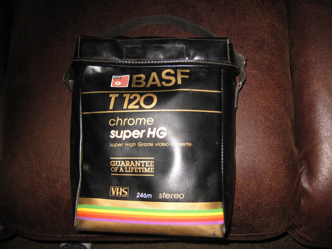 BASF VHS INSULATED Vinyl Advertising Carry Bag Adjustable Strap Velcro ...