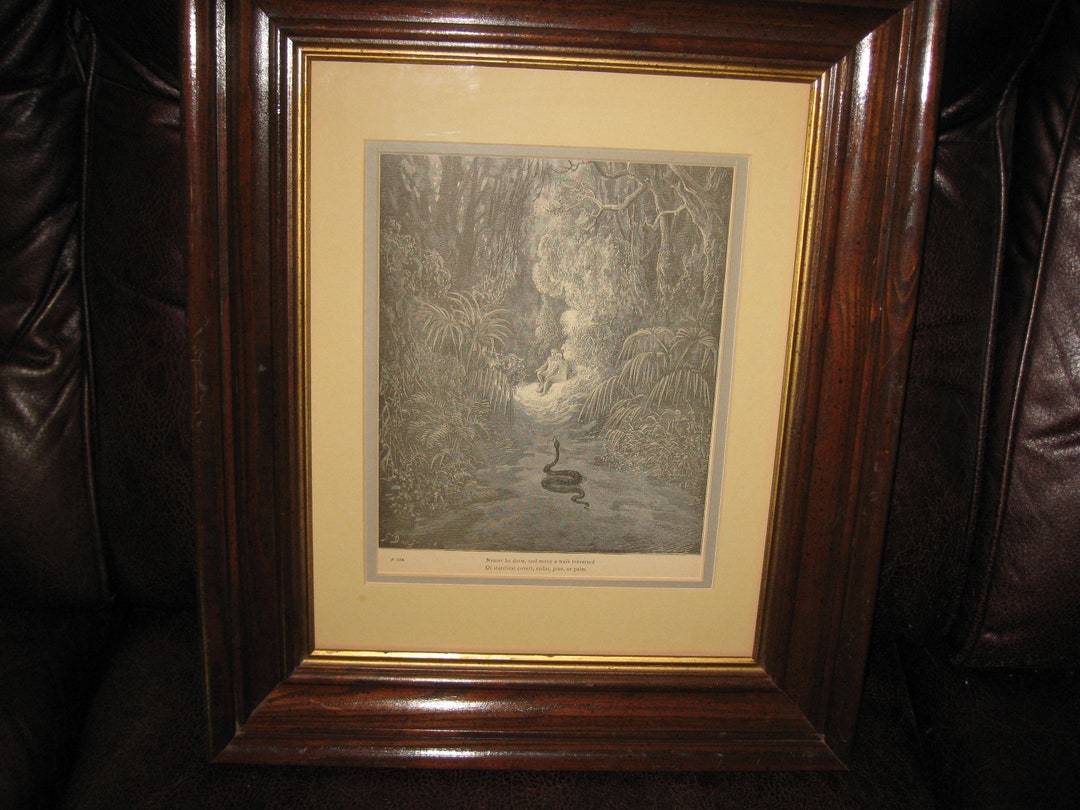 GUSTAVE DORE ILLUSTRATION From Book Paradise Lost 1800's Eastlake Wood ...