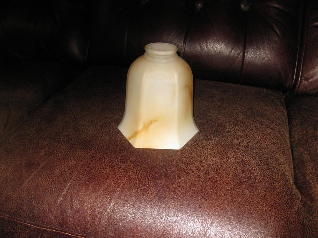 PENDANT LIGHT REPLACEMENT Glass Shade Frosted Glass White Brown Swirl ...