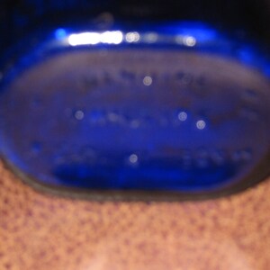 COBALT BLUE MILK of Magnesia Bottles 2 Vintage 9" Bottles Made by Hazel ...