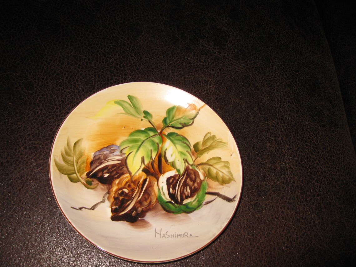 HASHIMURA WALNUT PLATE 6 1/4 Ceramic Wall Plate - Etsy