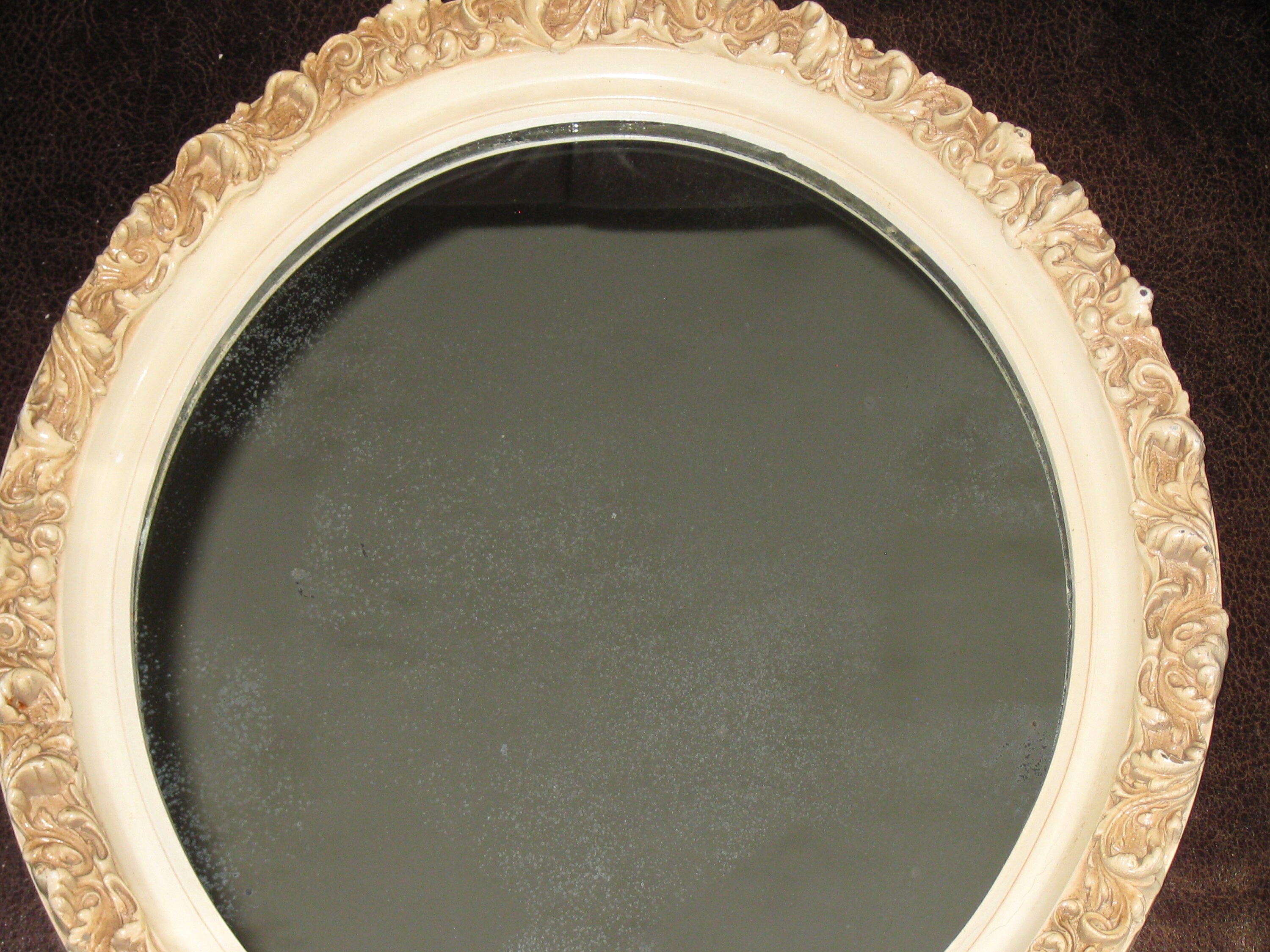 OVAL VICTORIAN NURRE Mirror 14 3/4 x 17 Marked | Etsy