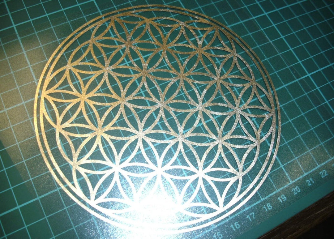 Gold Leaf Effect Flower of Life Decal - Etsy