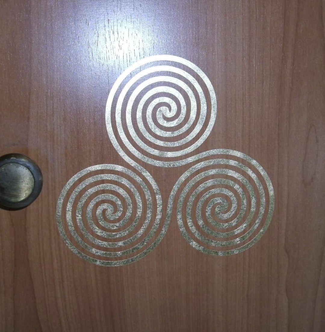 Triple Spiral Holographic Effects Decal - Etsy