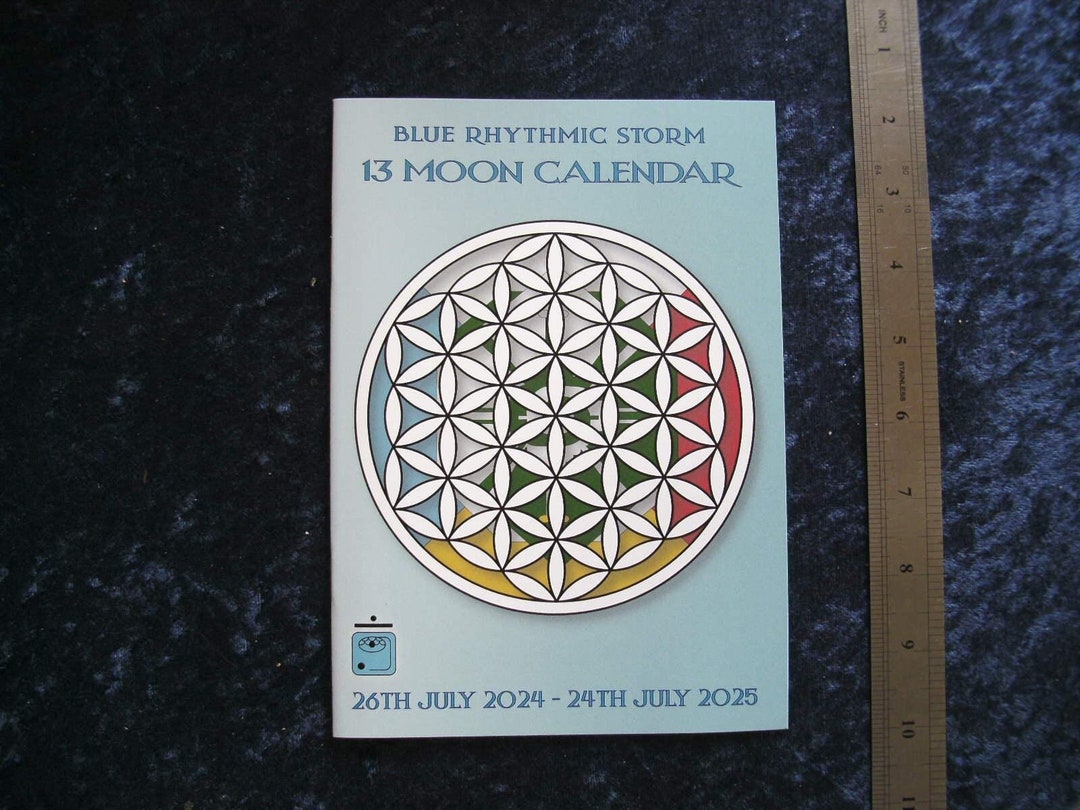 13 Moon Calendar. A5 Size Blue Storm Year - Etsy