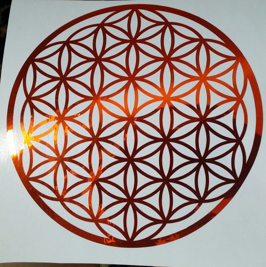 Chrome Flower of Life Metallic Decal - Etsy