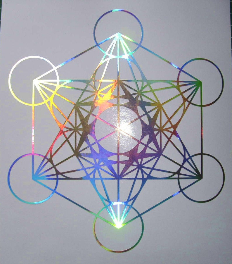 Metatrons Cube Vinyl Sacred Sticker | Etsy